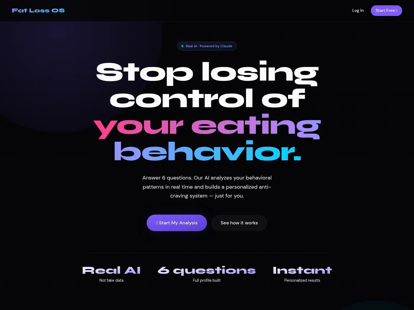 Fat Loss OS Web App