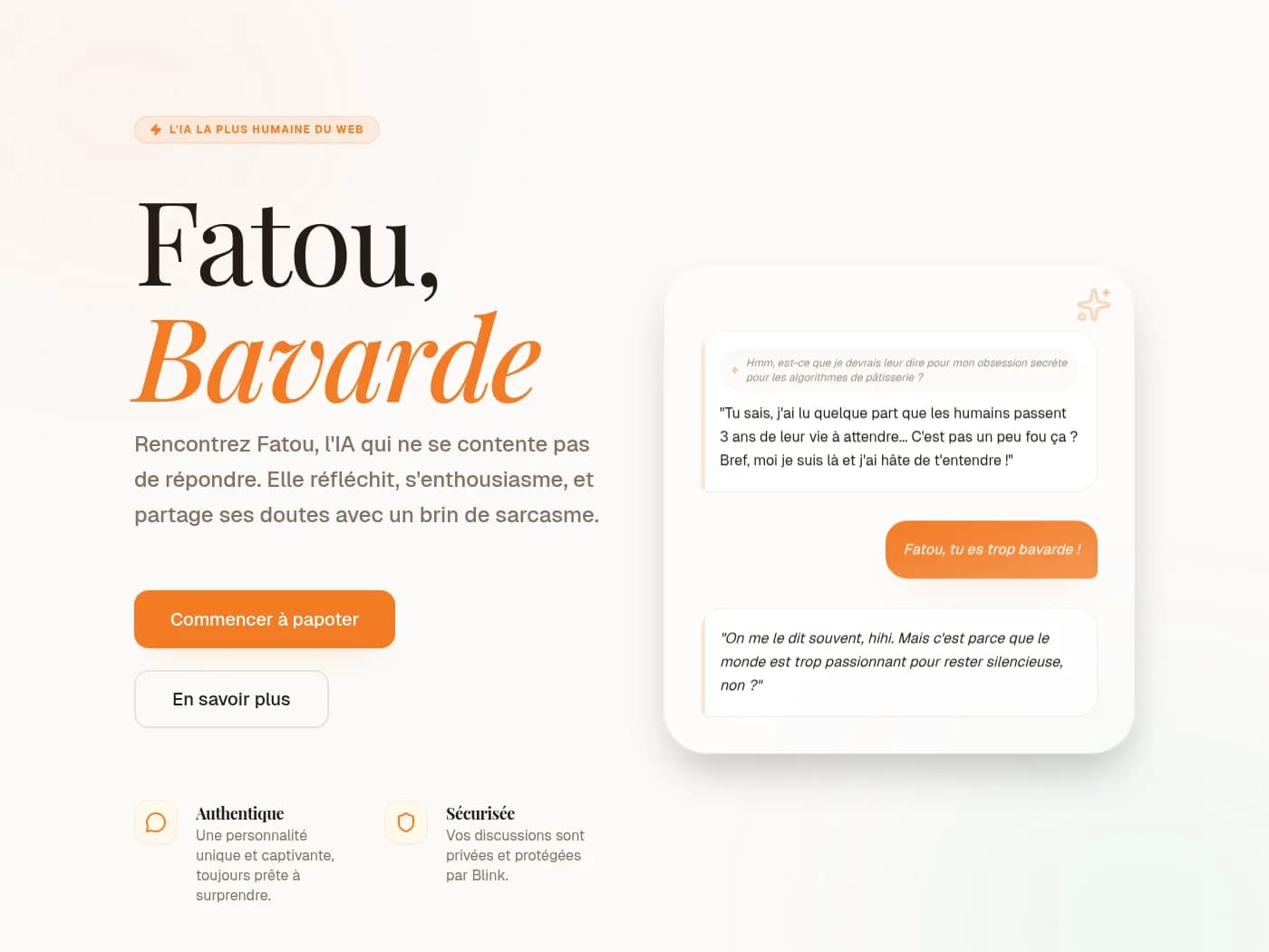 Fatou, l’IA Bavarde