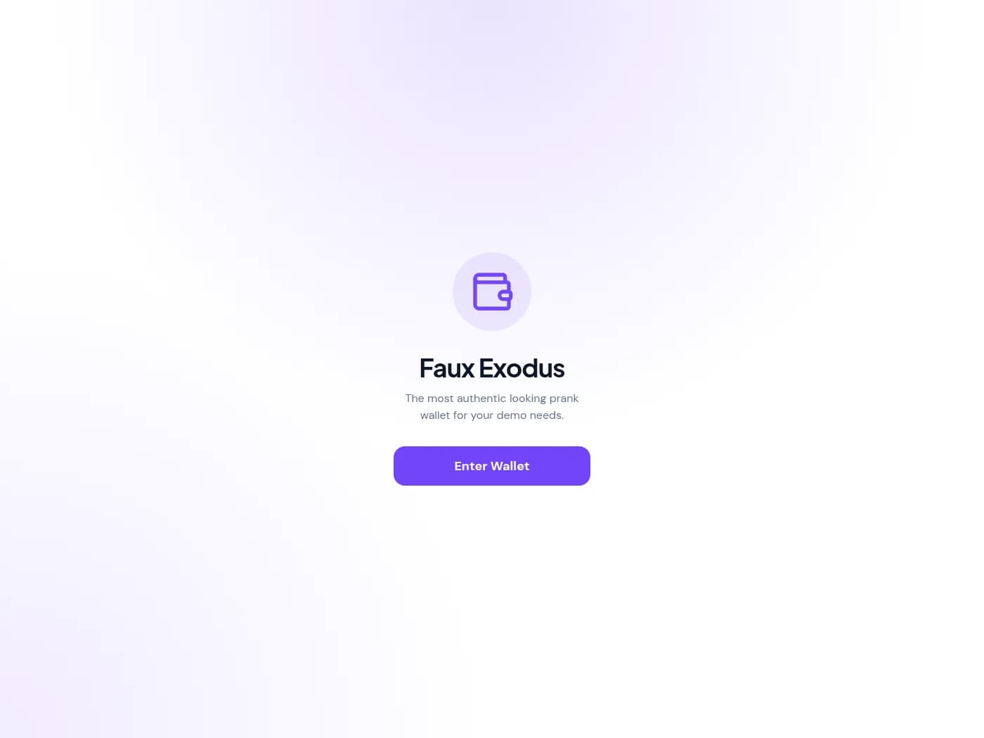 Faux Exodus Wallet