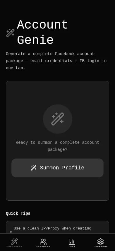 FB Account Genie