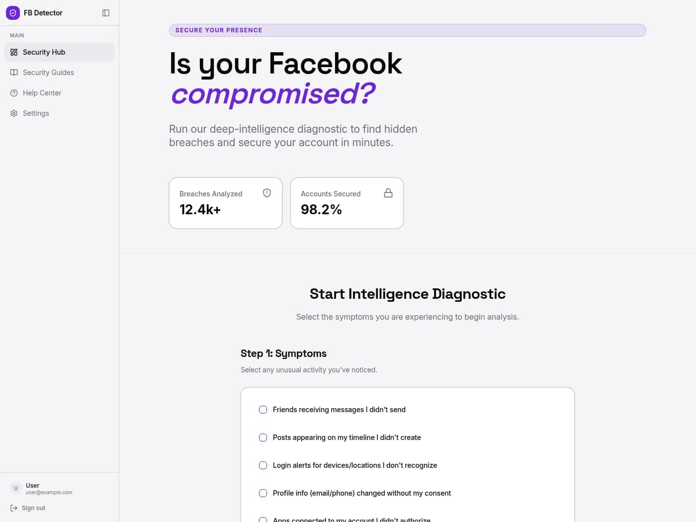 FB Hack Detector