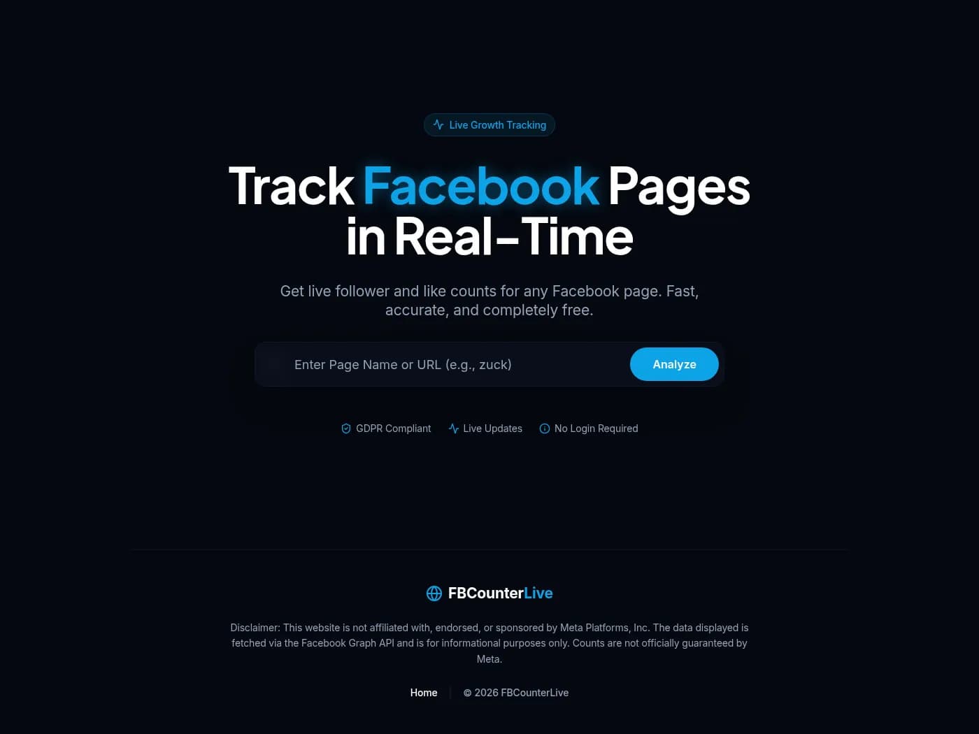 FB Page Counter Live