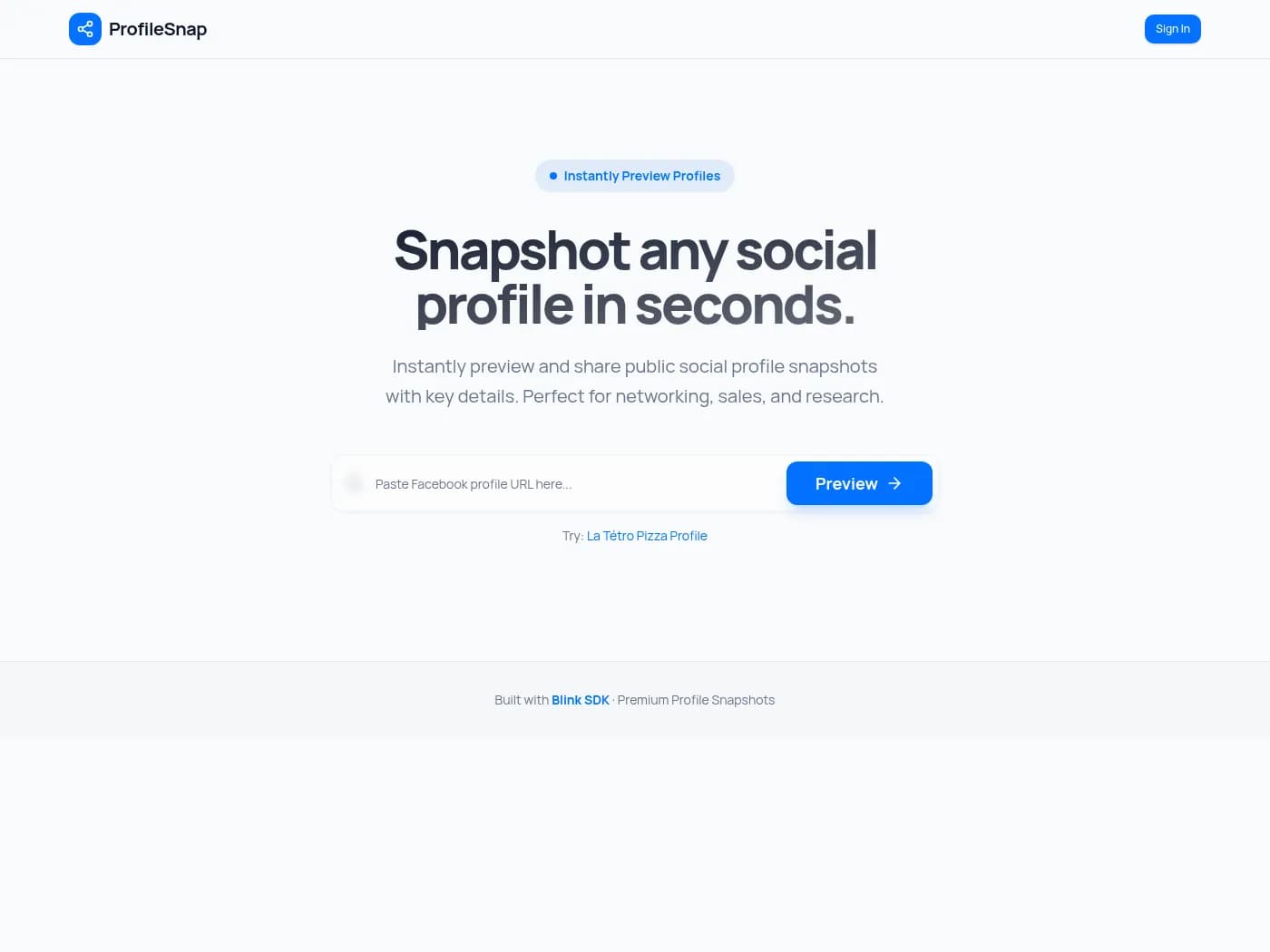 Social Profile Preview