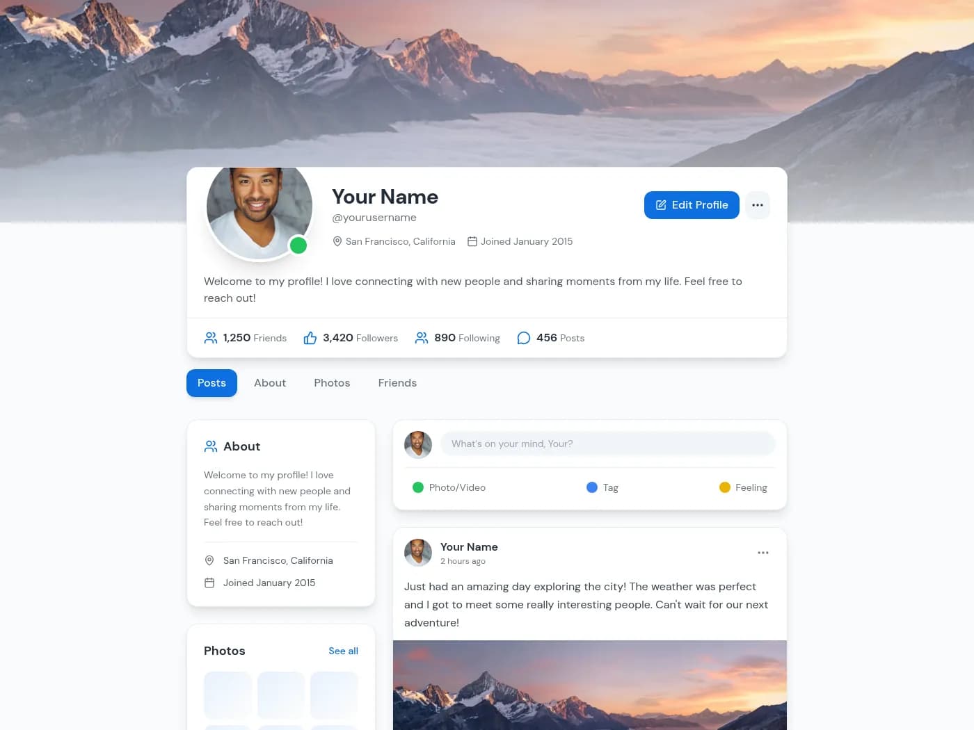 Facebook Profile Hub
