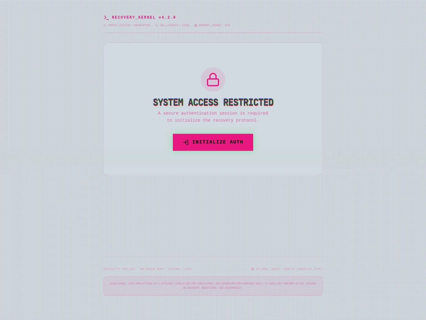 FB Account Recovery Demo