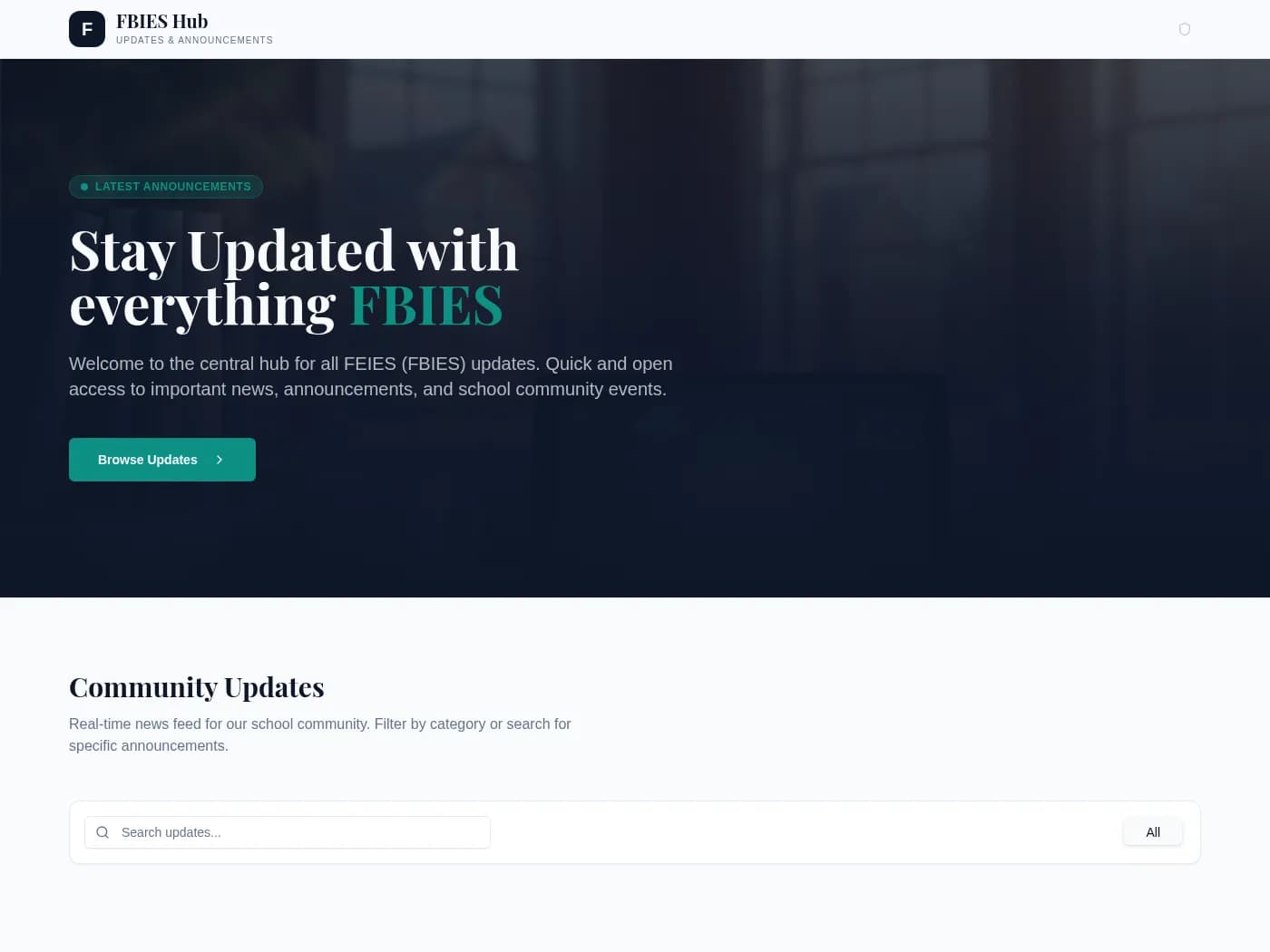 FBIES Updates Hub