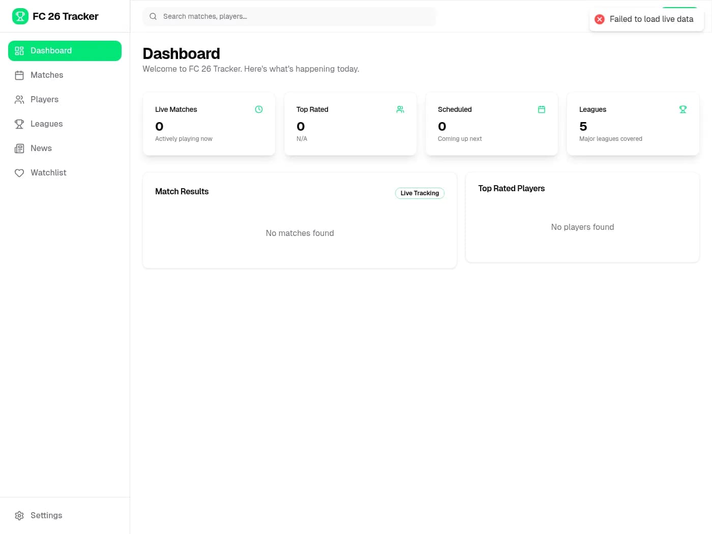 FC 26 Tracker