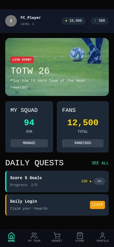 FC Mobile 26 Clone