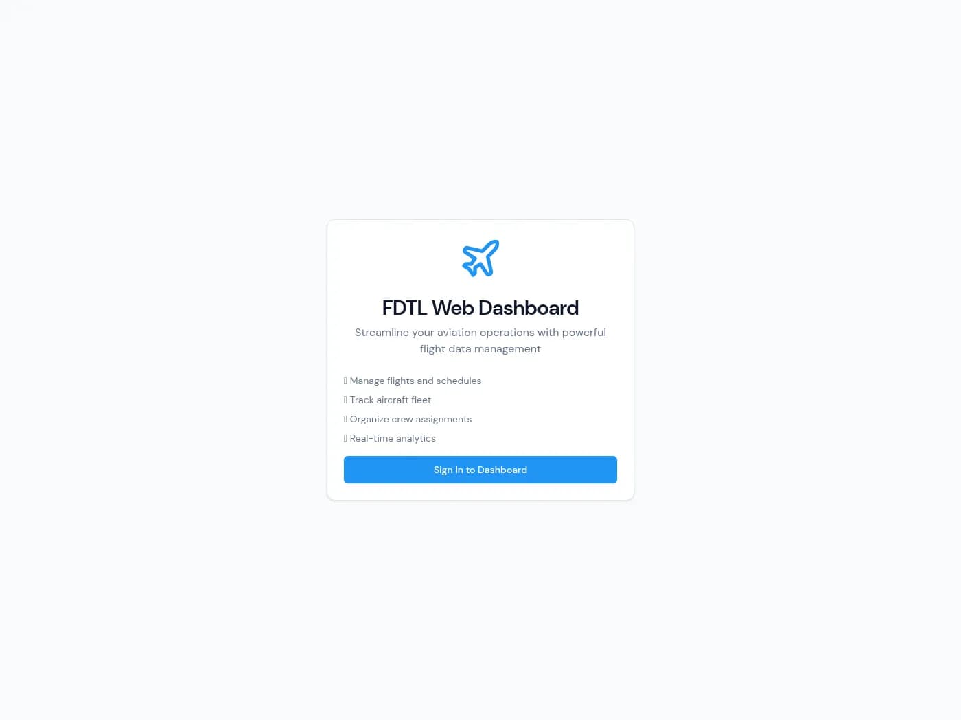 FDTL Web Dashboard