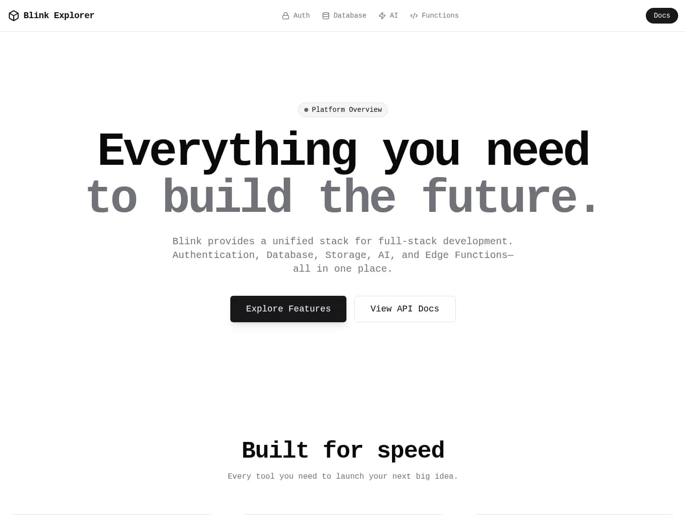 Project Feature Explorer