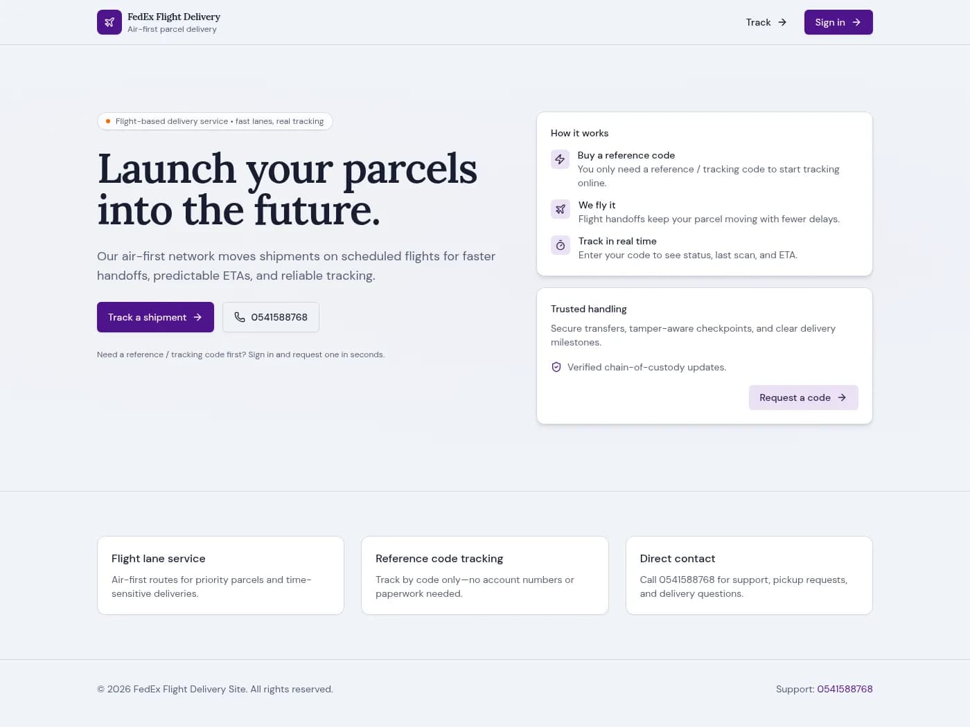 FedEx Flight Delivery Site
