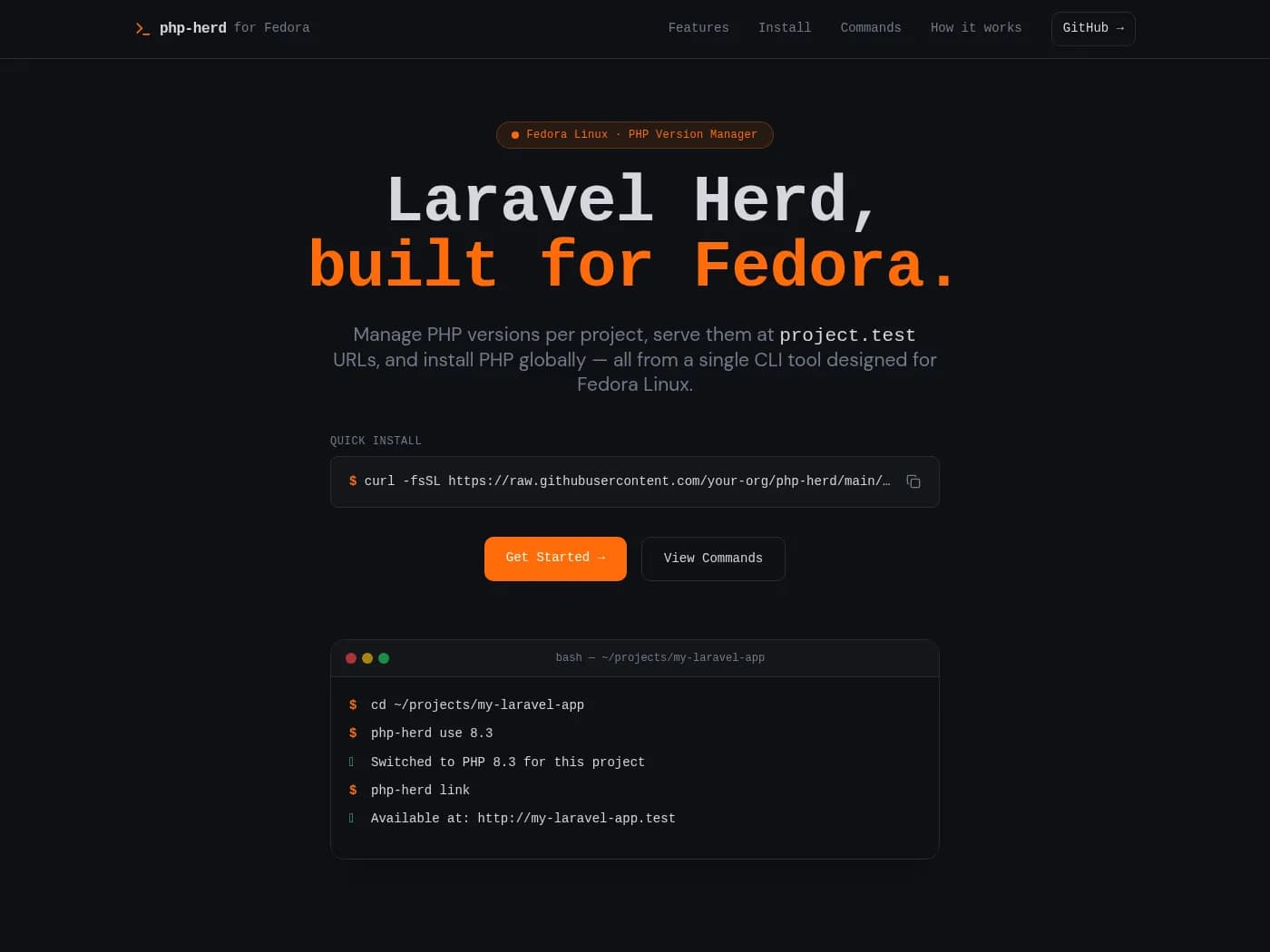 Fedora PHP Herd