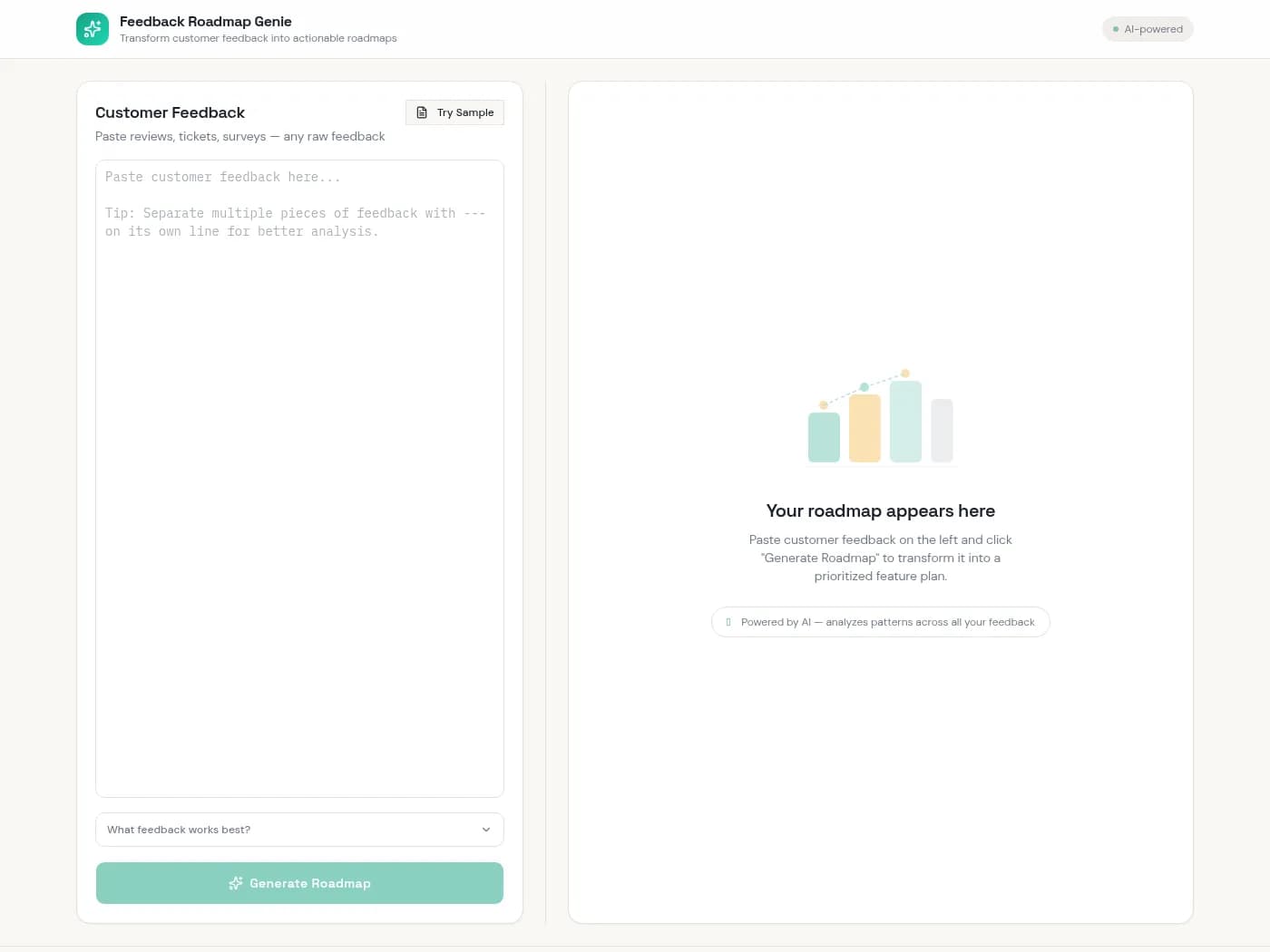 Feedback Roadmap Genie
