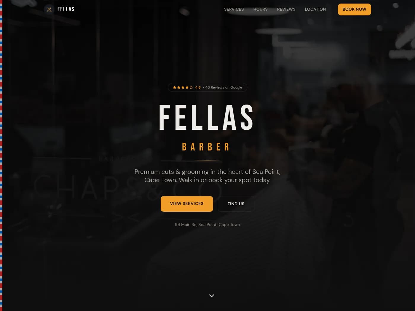 Fellas Barber Website