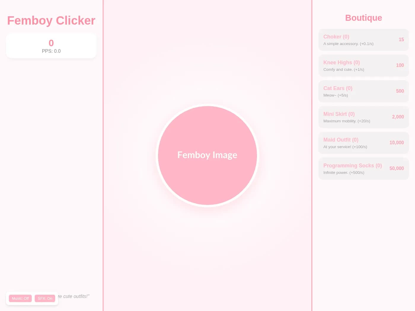 Femboy Clicker Game