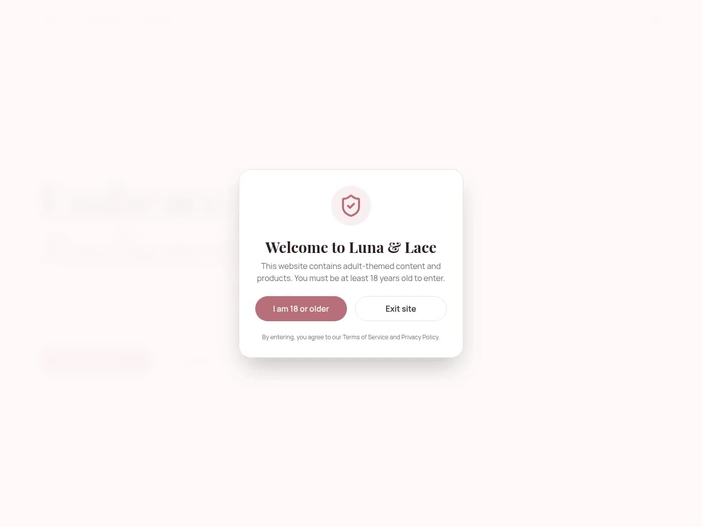 Feminine Boutique Storefront