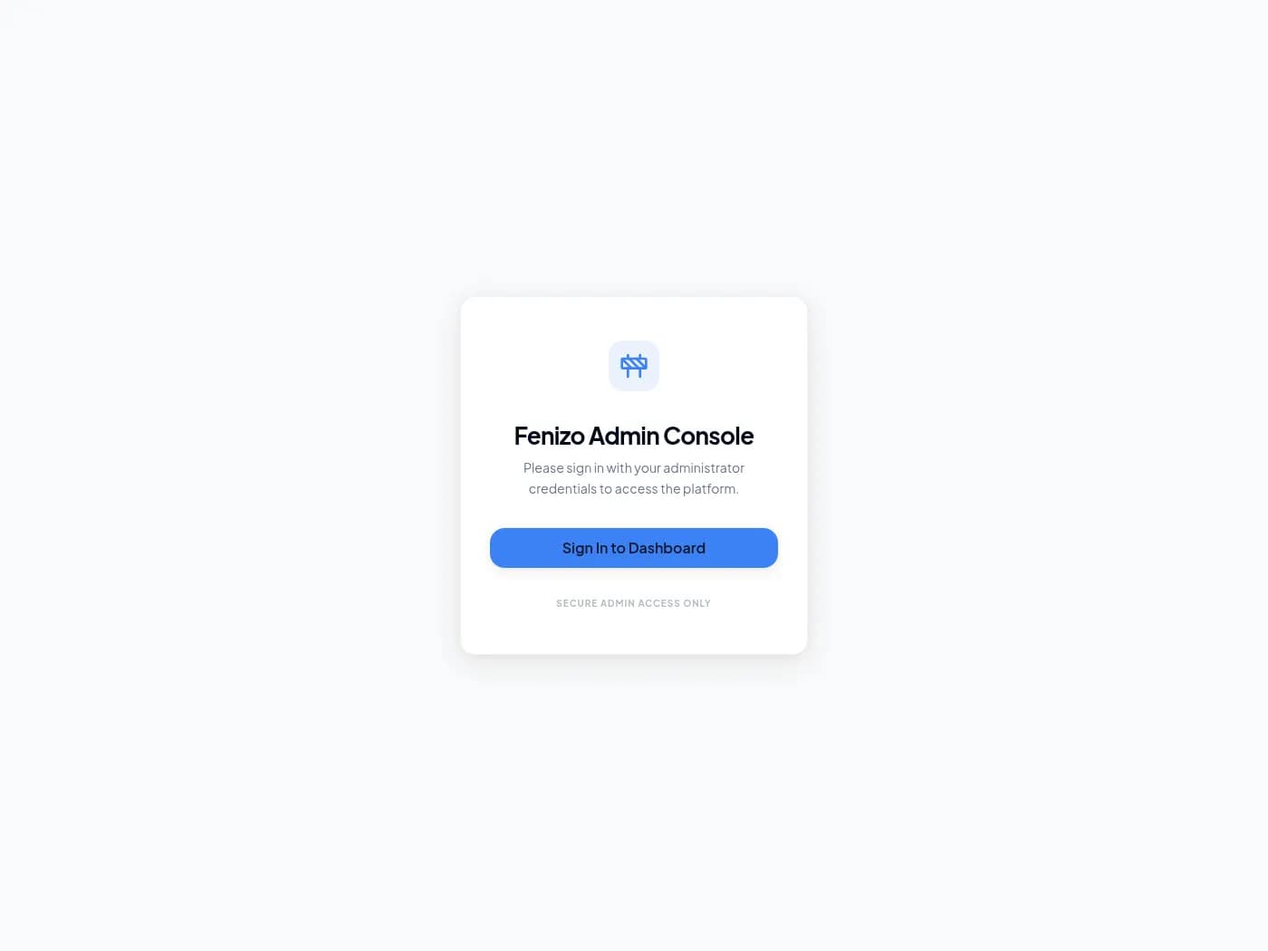 Fenizo P2P Admin Console