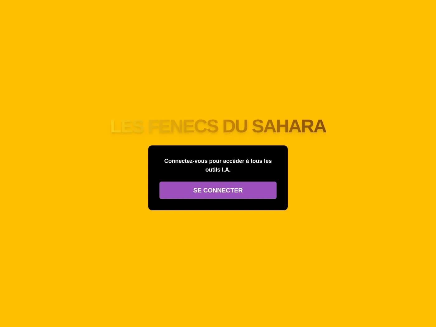 Les Fennecs du Sahara