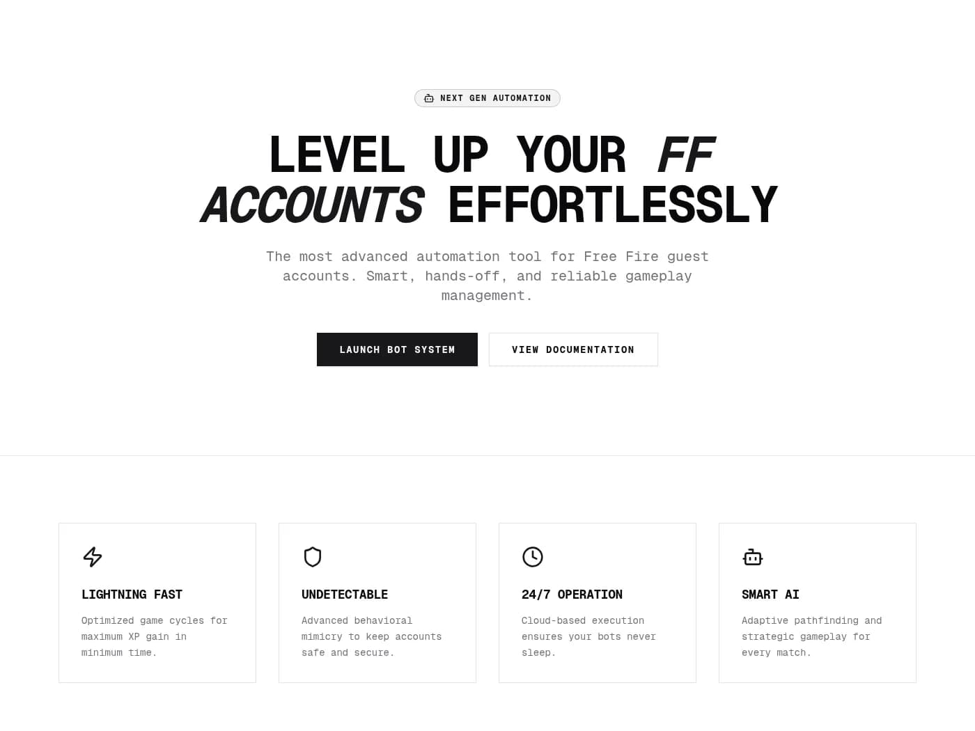 FF ID Level Up Bot