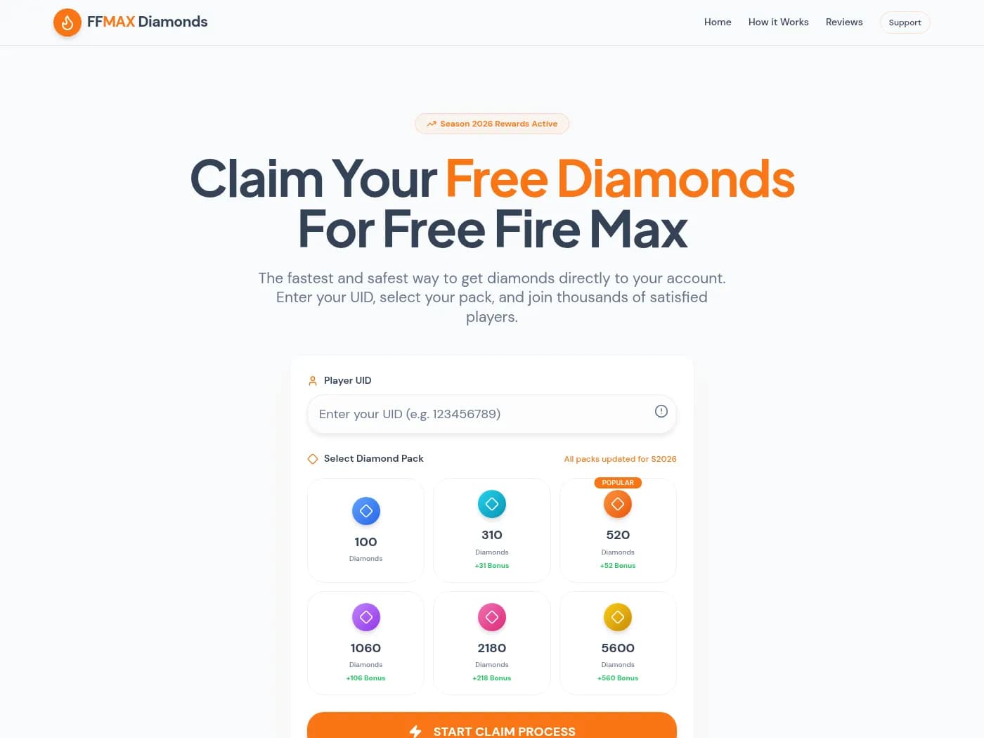 Free Fire Max Diamonds Site