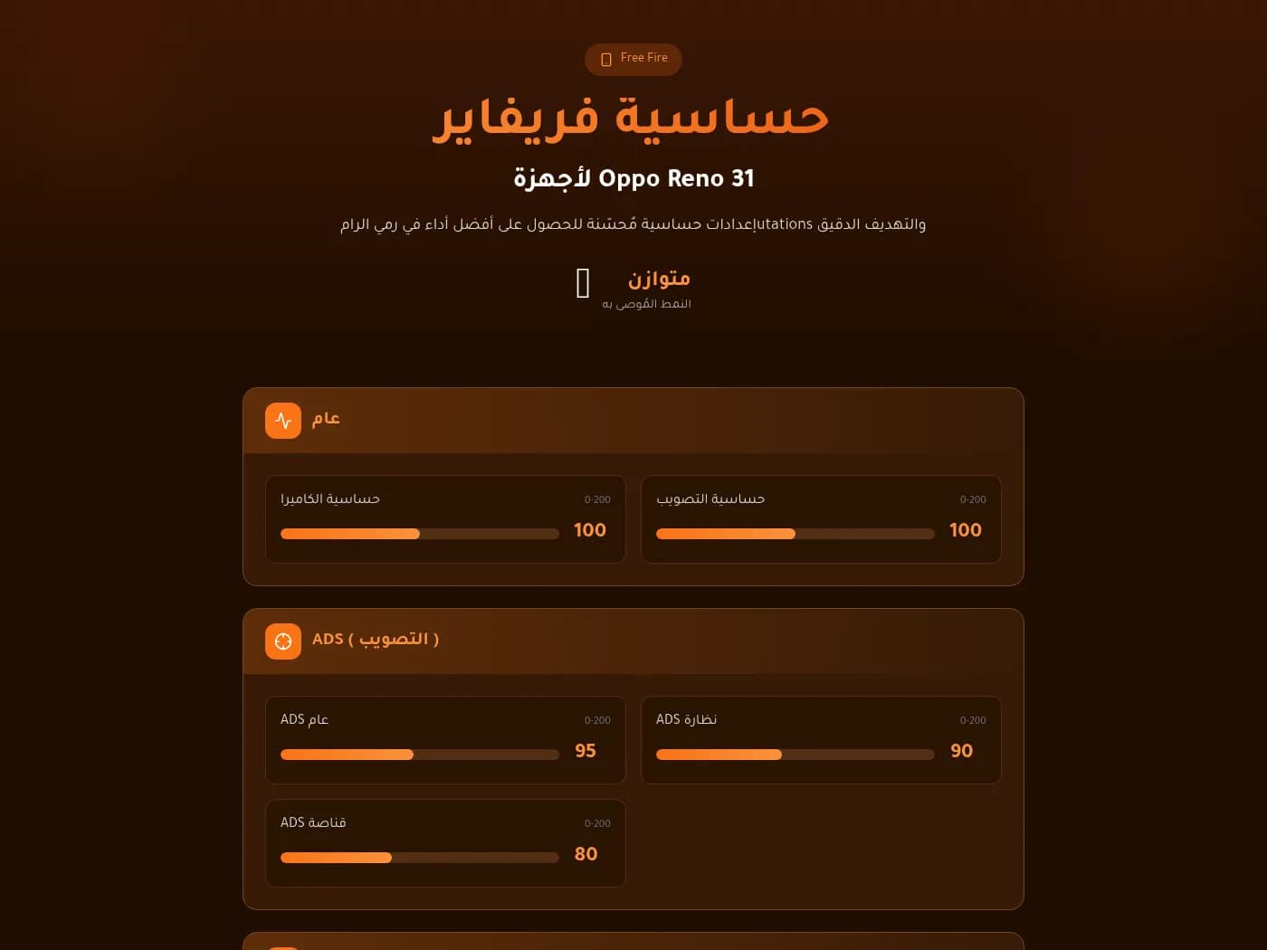 Free Fire Sensitivity Pro