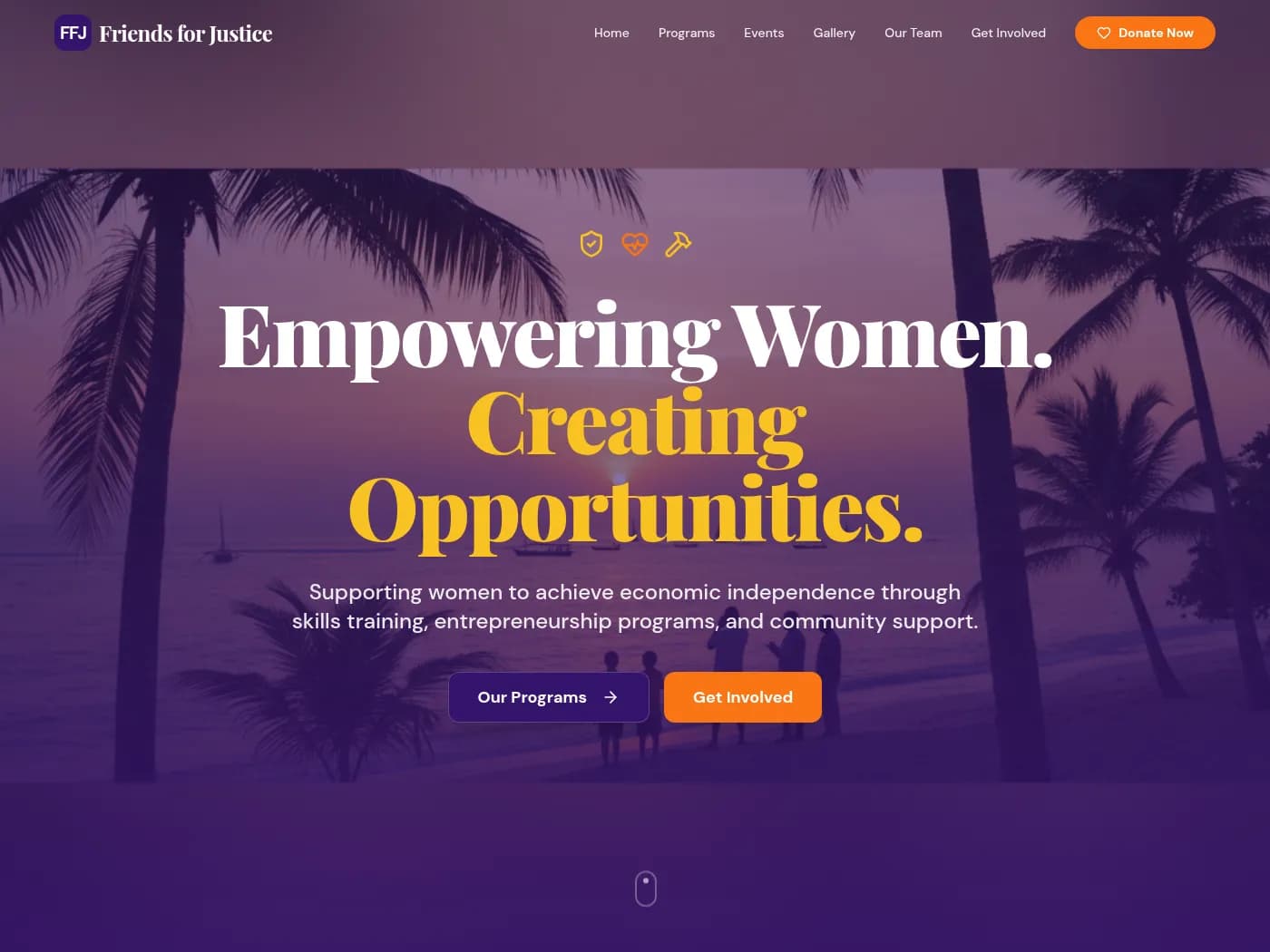 Friends for Justice Website