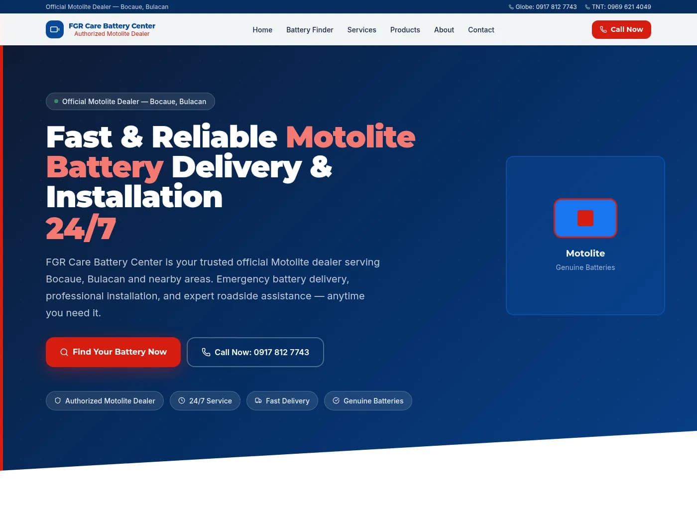 FGR Motolite Dealer Website