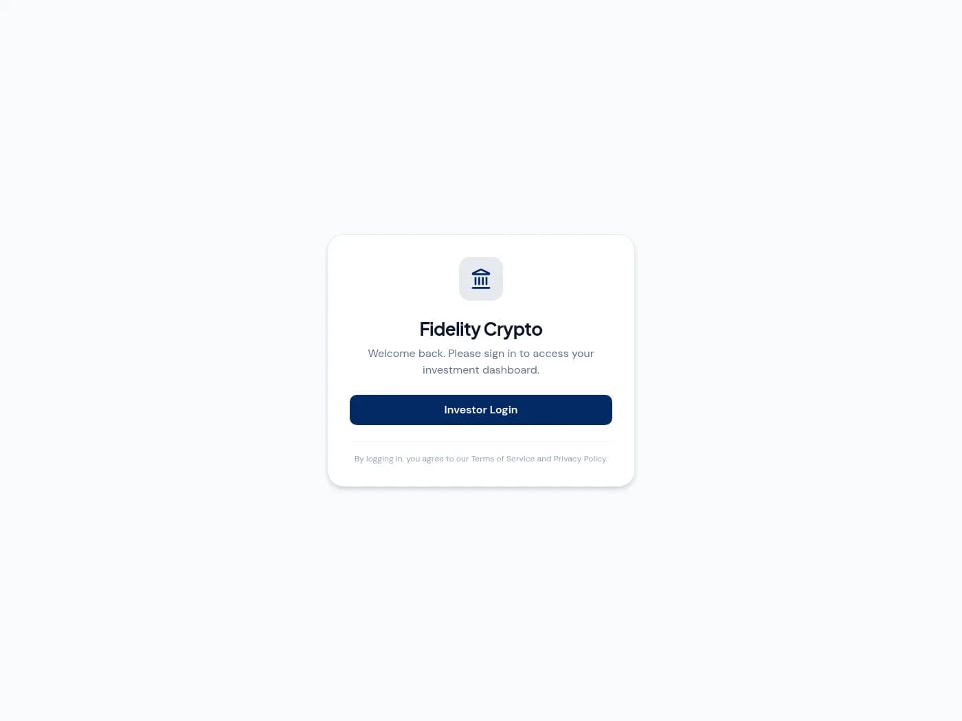 Fidelity Crypto Dashboard