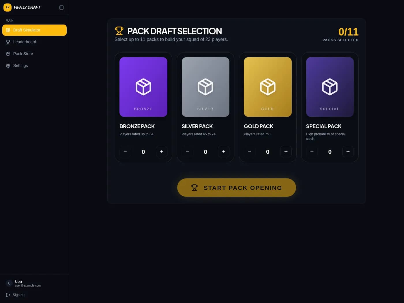 FIFA Pack Draft Optimizer