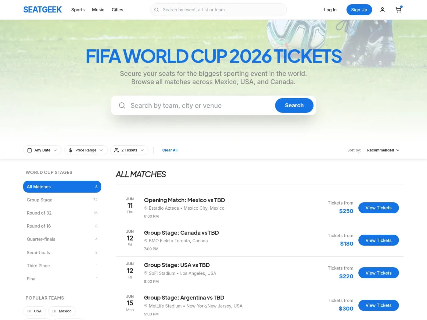 FIFA Ticket Clone