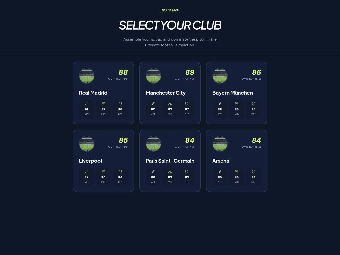 FIFA 26 MVP Simulator