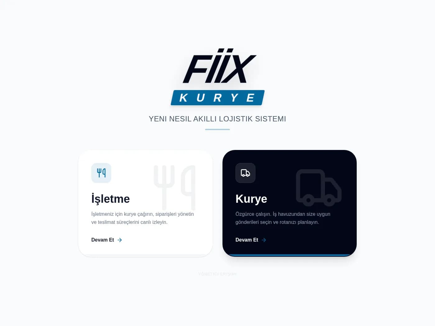 Fiix Kurye Dashboard