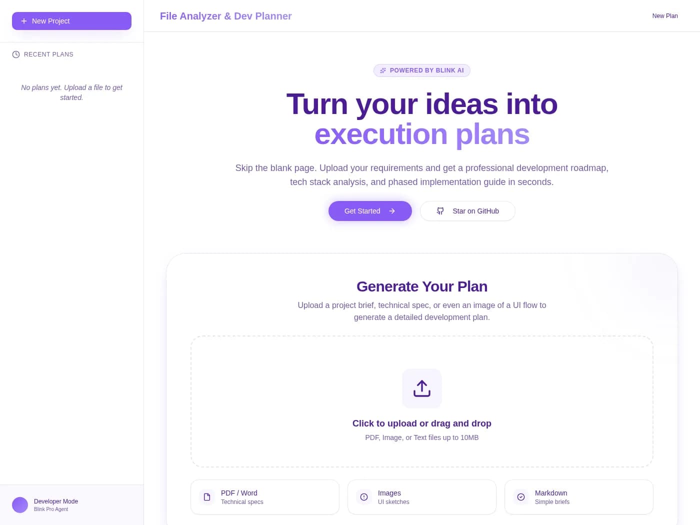 File Analyzer & Dev Planner