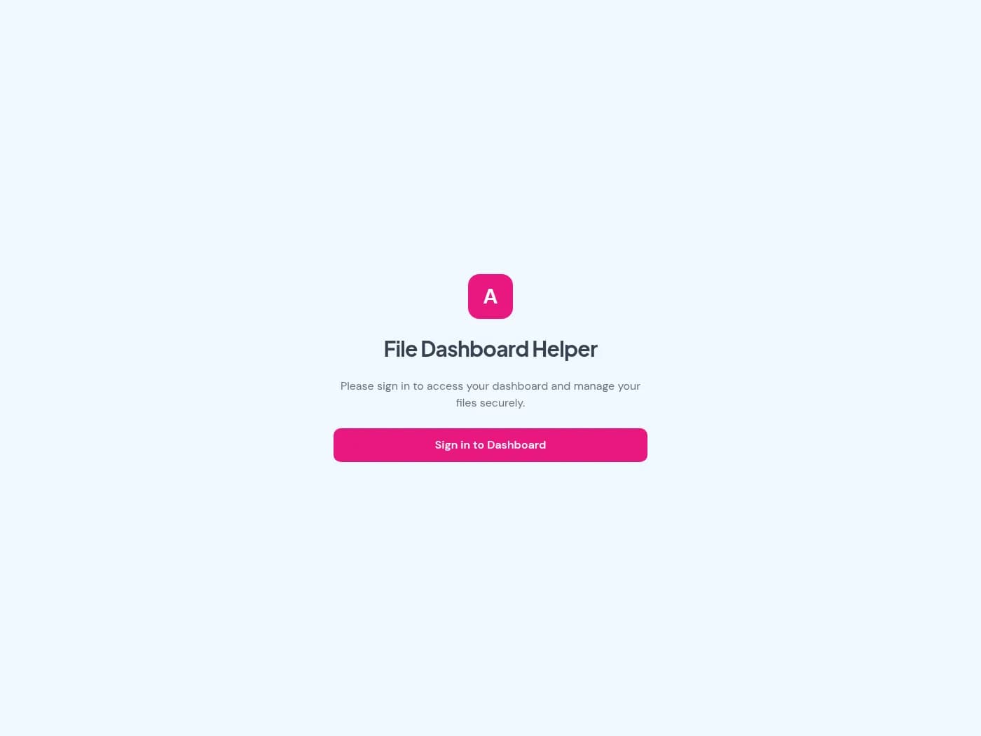 File Dashboard Helper
