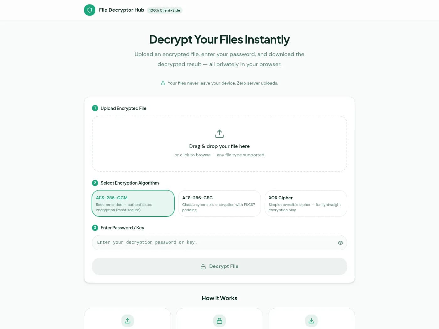 File Decryptor Hub