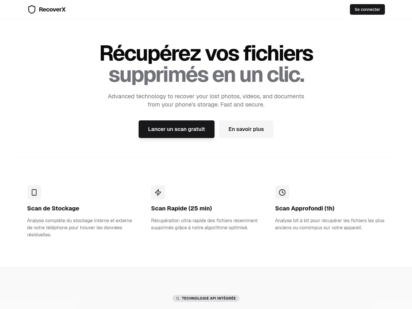 RecoverX File Restore
