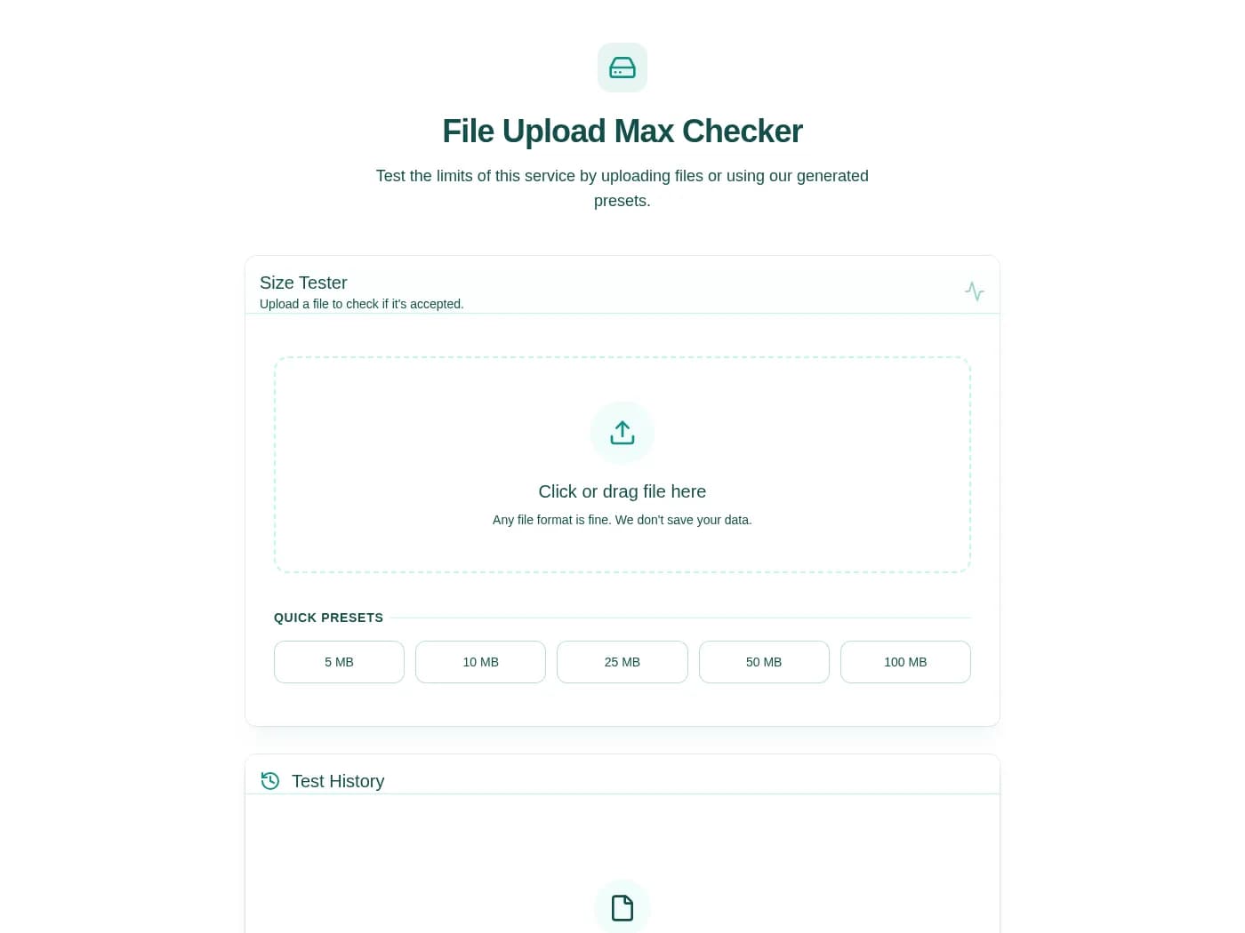 File Upload Max Checker
