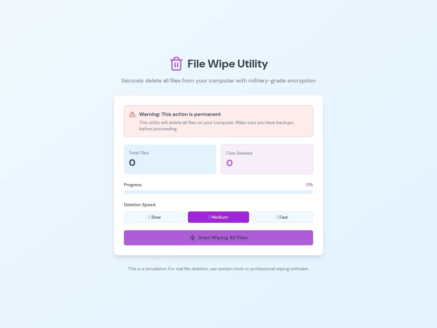 File Wipe Utility
