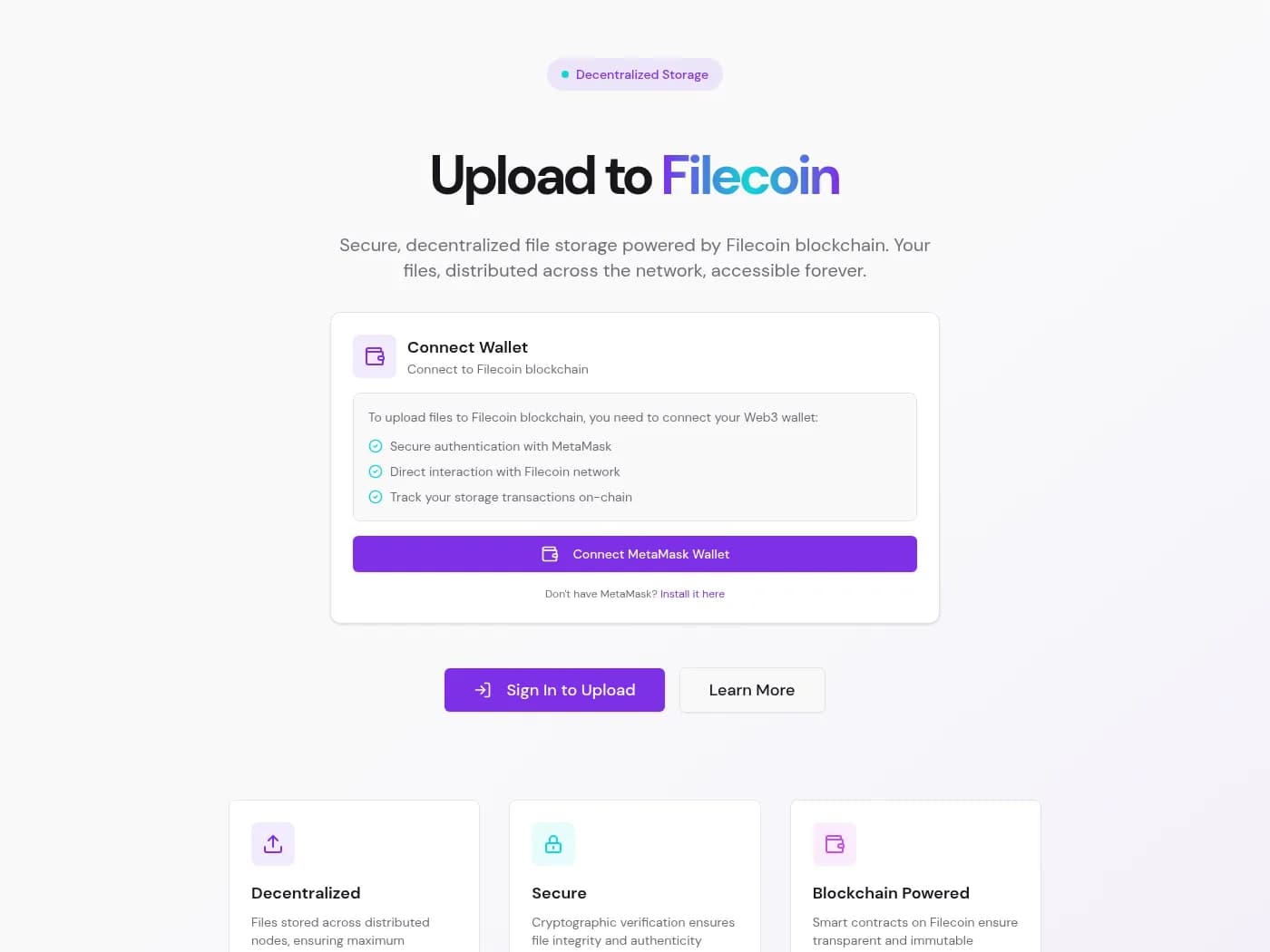 Filecoin Uploader