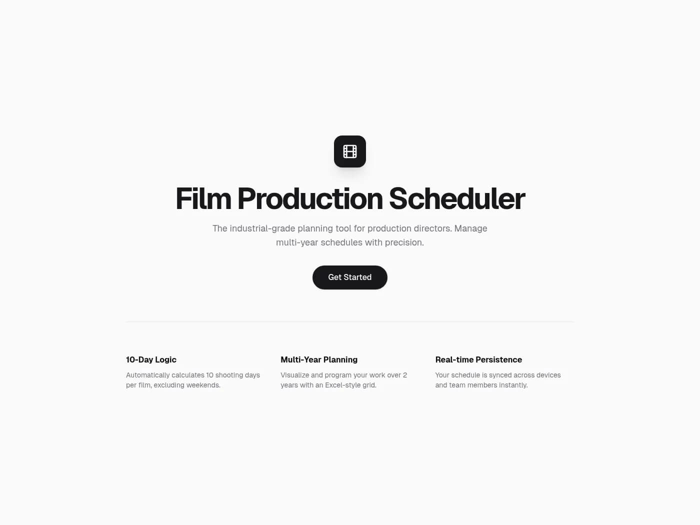 Film Production Scheduler