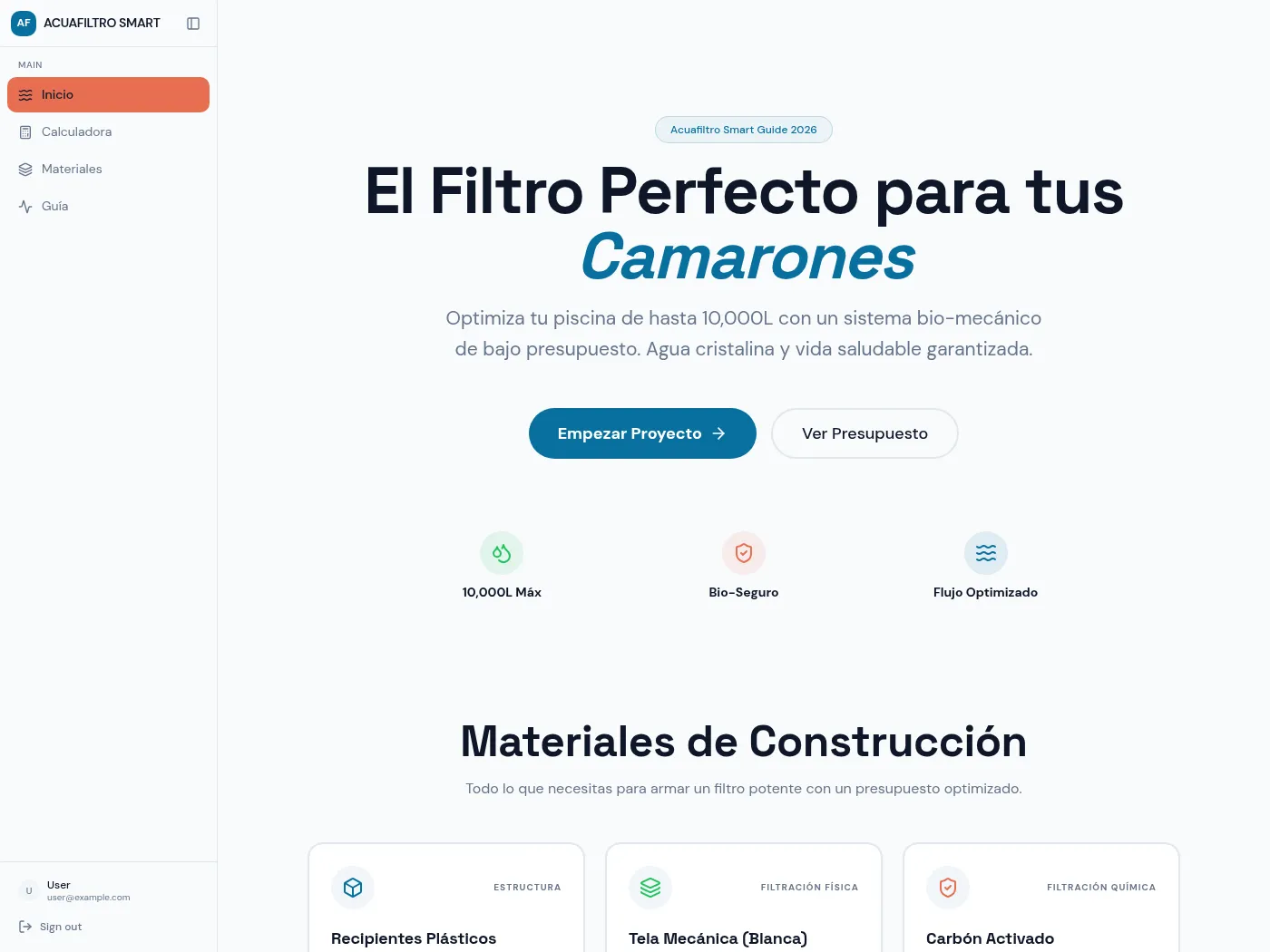 Acuafiltro Smart Page