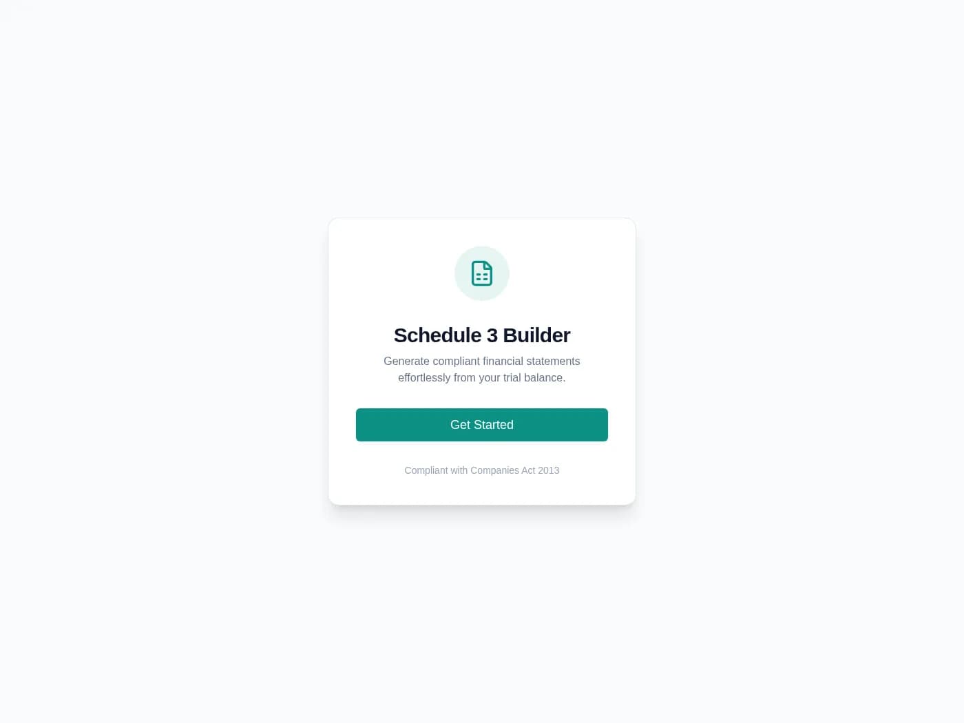 Schedule 3 Financial Builder