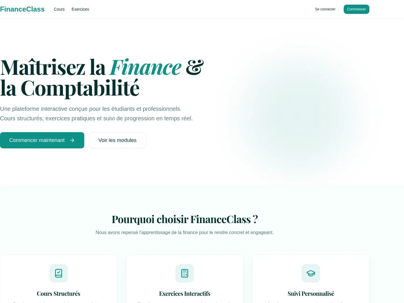 Finance Class Portal
