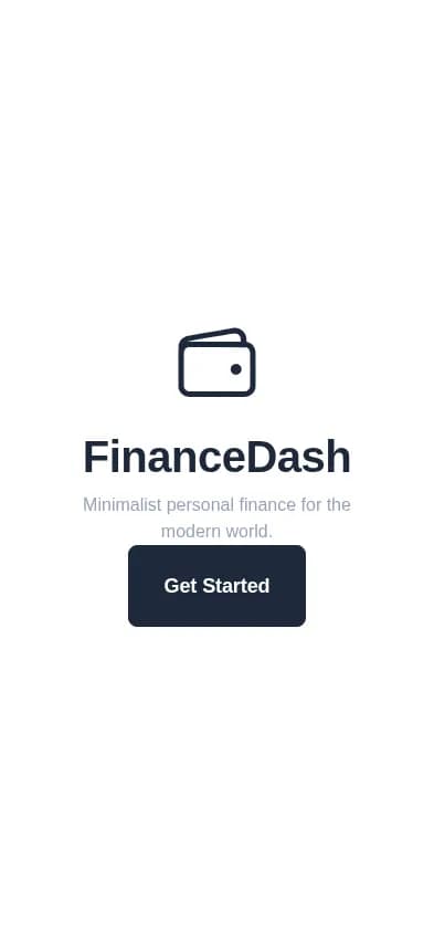 Minimalist Finance Dashboard