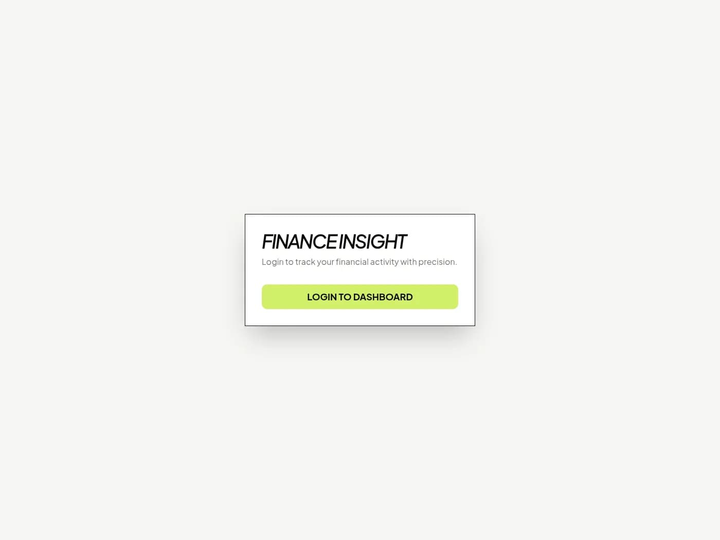 Finance Insight Dashboard