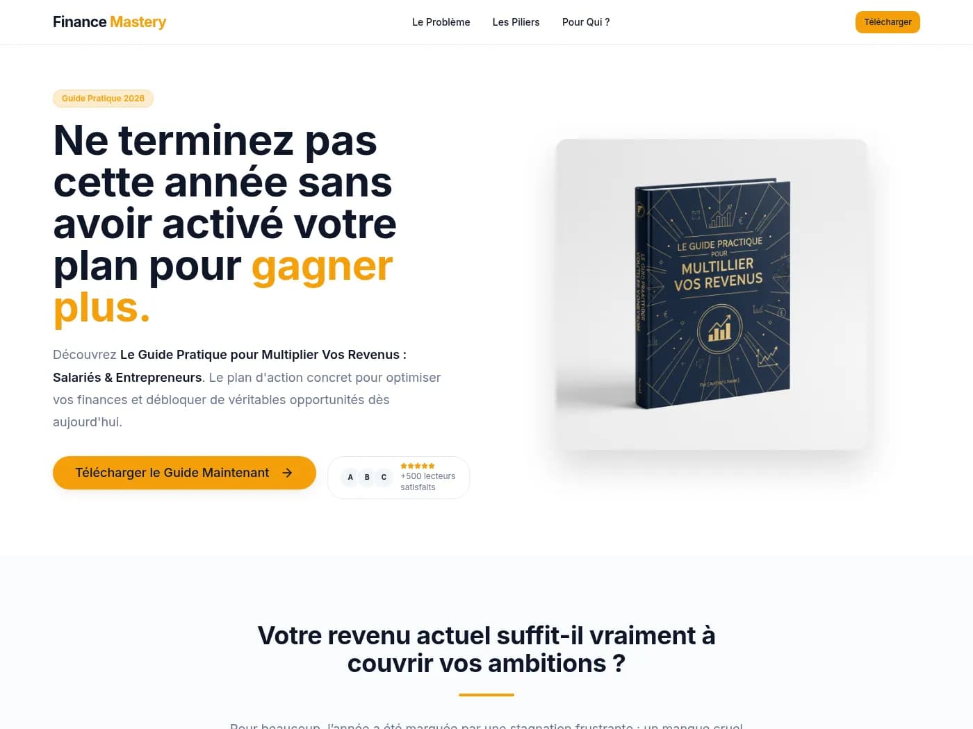 Finance Mastery Landing Page