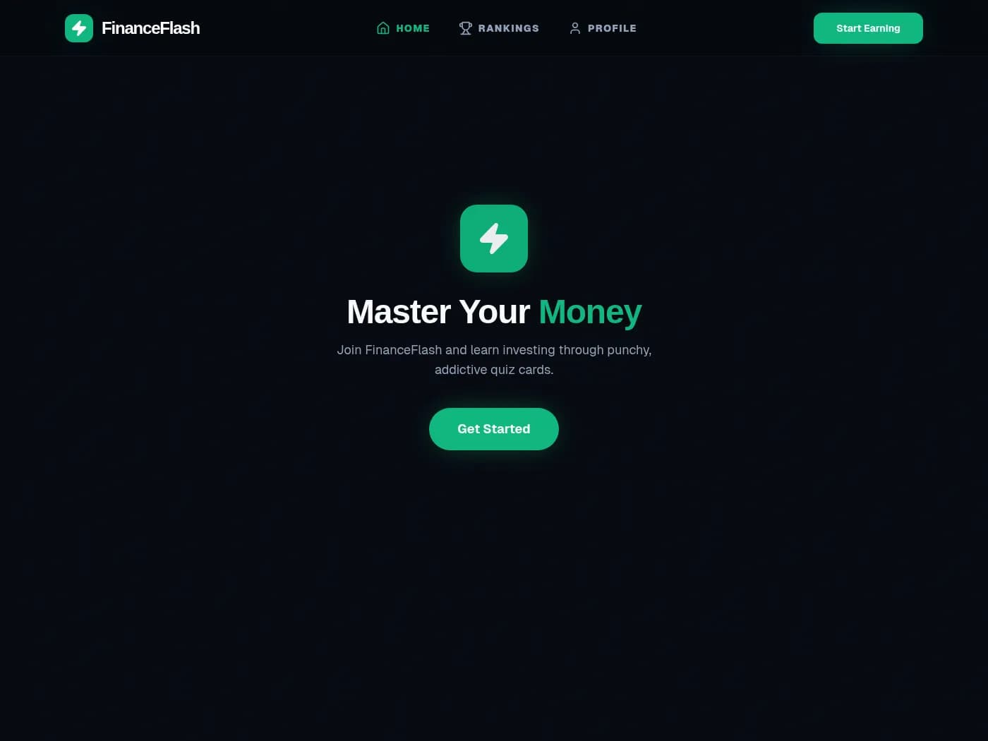 FinanceFlash Quiz App