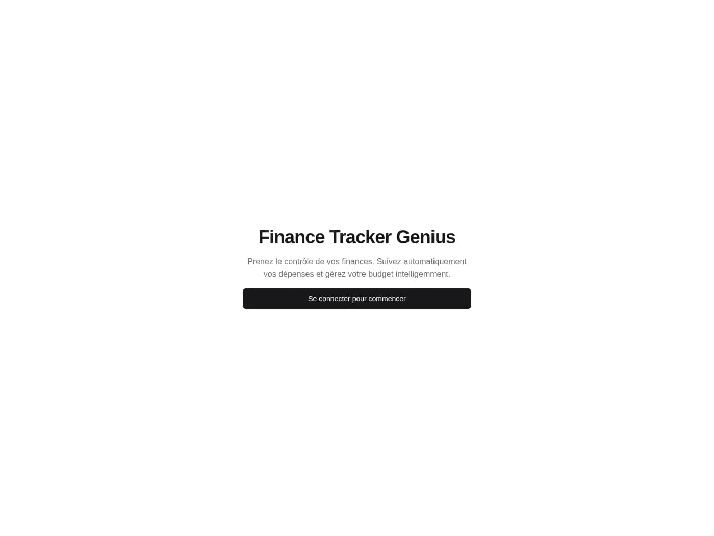 Finance Tracker Genius