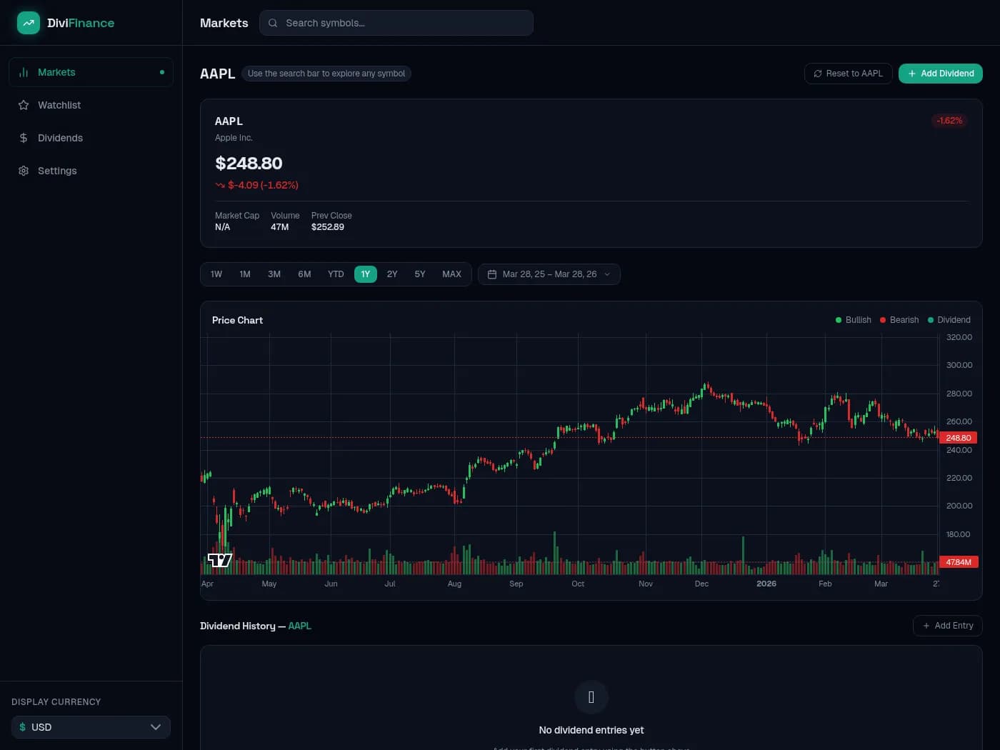 DiviFinance Tracker