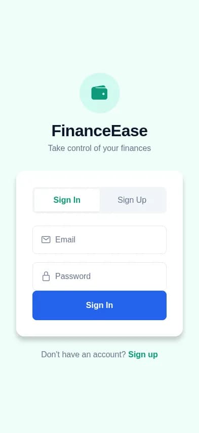 FinanceEase Tracker